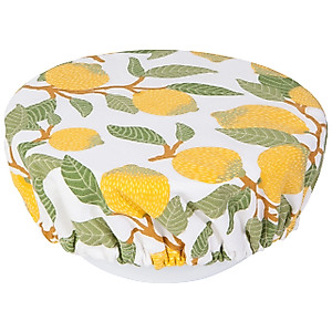 Now Designs Lemons Save It Reusable Cotton Bowl Covers 7.5 and 9.25 inch, Set of 2