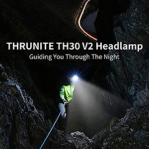 ThruNite TH30 V2 LED Headlamp, USB C Rechargeable Head Lamp, Ultra-Bright 3320 Lumens Including Rechargeable Battery and Headband, Water Resistant for Camping, Hiking, Hunting, Cycling Cool White - CW