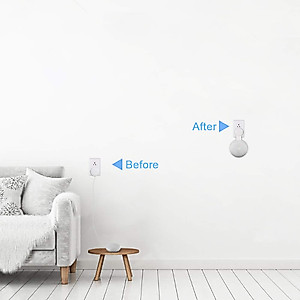 Caremoo Google Nest Mini Wall Mount Holder, Space-Saving Design Outlet Mount, Perfect Cord Management for Google Nest Mini 2nd Generation (White, 3 Pack)