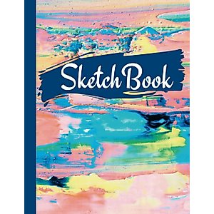 Sketch Book: Notebook For Drawing, Sketching, Doodling, & Writing with Unlined Blank White Pages And A Cute Pastel Abstract Cover Design