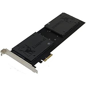 SEDNA - PCI Express (PCIe) Quad 2.5 Inch SSD/HDD Mounting Adapter (with Built in Power Circuit, no Need SATA Power Connector,), SSD/HDD not Included