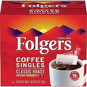 Folgers Coffee Singles Classic Roast-19 Coffee Bags