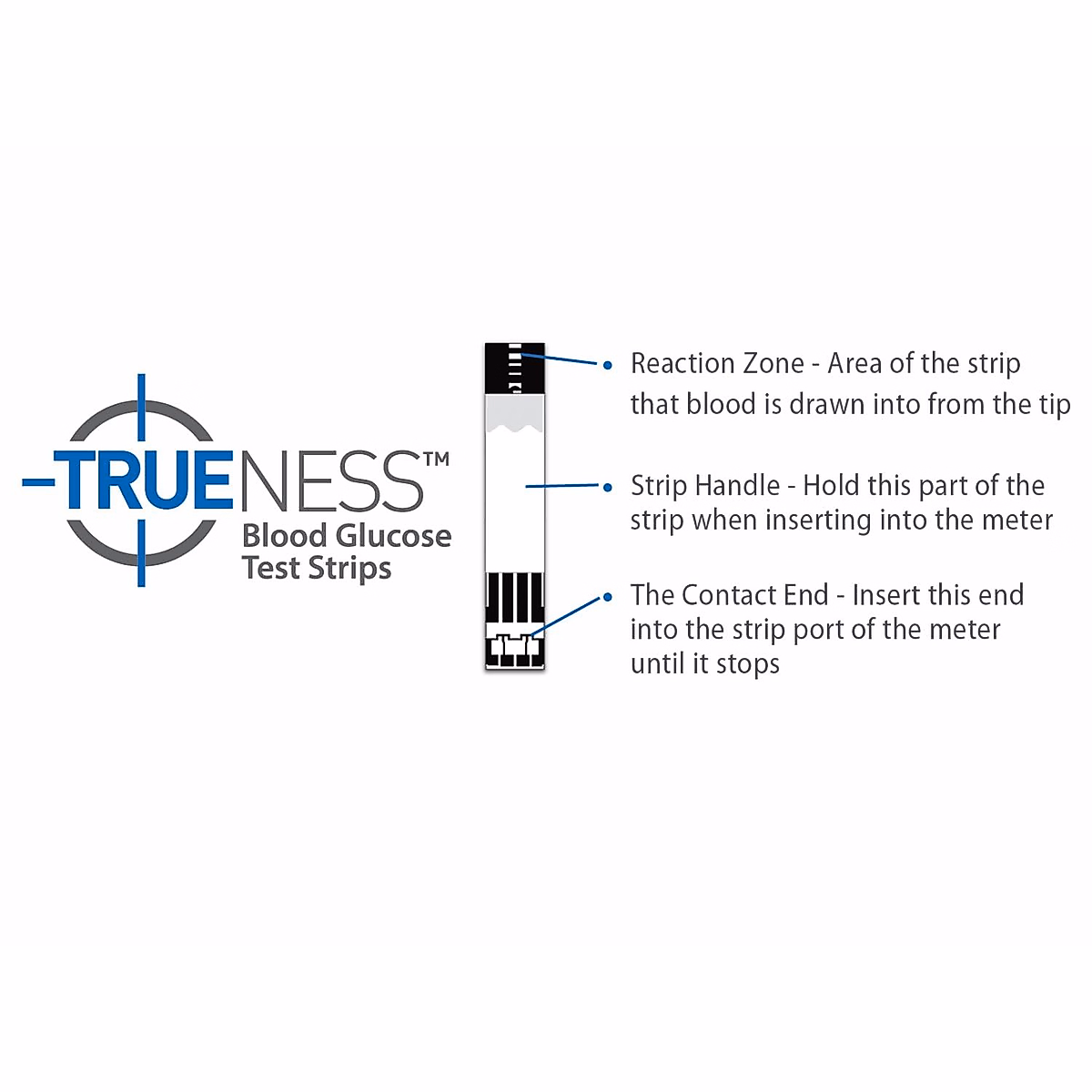 TRUENESS Blood Glucose Test Strips - Diabetic Blood Sugar Test Strips - Compatible with TRUENESS Meters for Accurate Diabetes Monitoring - 50 Count (2 Pack)