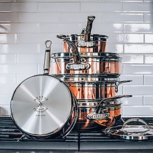 Hestan - CopperBond Collection - 100% Pure Copper 10-Piece Ultimate Cookware Set, Induction Cooktop Compatible