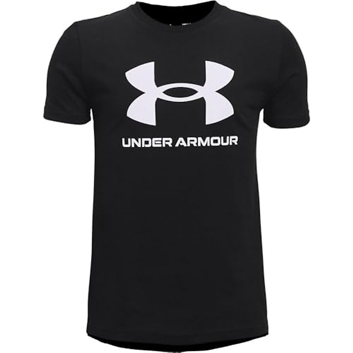 Under Armour Boys' Sportstyle Logo Short-Sleeve T-Shirt , Black (001)/White , Youth Medium