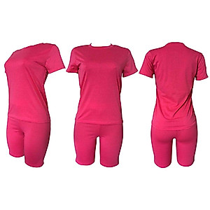 KINIKO Women's Yoga 2 Piece Outfits Workout Running Crop Top Sports Shorts Sets