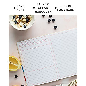 Blank Recipe Book to Write in your Own Recipes l Cute Empty Cook Books to Write in - 60+ Recipe Book Blank Cookbooks for Family Recipes - 8x6" Hardcover Recipe notebook to Write in Your Own Recipes