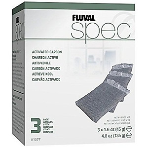 Fluval SPEC Replacement Filter Kit - Includes: Fluval SPEC Replacement Foam Filter Block, Fluval SPEC Biomax 2.1oz, and Fluval SPEC Carbon Filter Media - 3-Pack Bundle