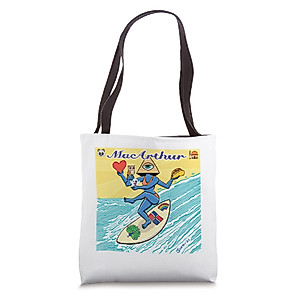 MacArthur - Surfing Pyramid Text Goddess Tote Bag