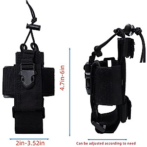 Sarcia Radio Holster,Molle Radio Pouch Military Heavy Duty Radios Holster Bag for Two Ways Walkie Talkie Compatible with Motorola Baofeng Kenwood,2PACK