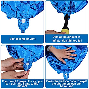 TONIFUL 40 Inch Large Blue Letter C Balloons Giant Alphabet Letter Balloons,Foil Mylar Big Balloons for Birthday Party Anniversary New Year Graduation Supplies Decorations