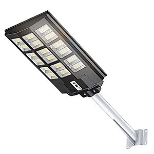 OKPRO Solar Street Lights Outdoor - 1000W Solar Parking Lot Lights, 7000K LED Solar Lights, Dusk to Dawn, Motion Sensor,IP66 Waterproof, Commercial Grade