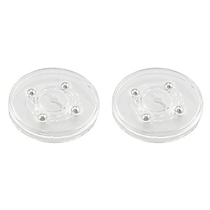 YHXiXi 2pcs Clear Acrylic Lazy Susan 2.5 Inch for Kitchen Base Turn Dining Table Plastic Food Storage Container Spice Rack Kitchen Accessories