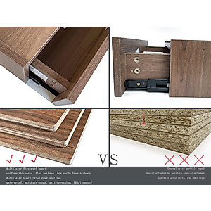 2 PCS nightstand Floating Drawer Shelf Bedside,The Bedside Table of The Hotel Hidden lamp Belt,nightstands Set of 2 mid Century Modern