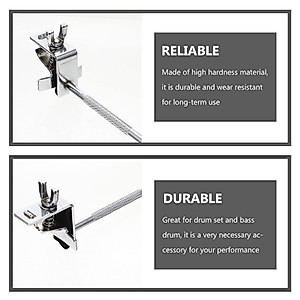 ERINGOGO Cow Bell Cowbell Clamp Drum Cowbell Mounted Clamp Extension Cowbell Clip Cowbell Holder Extension Clamps Holder Cowbell Instrument Drum Kit
