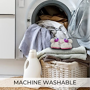 Dearfoams Easter Basket Stuffers Gifts for Kids Washable Animal Critter Slippers, Multi Unicorn, 7-8 Toddler