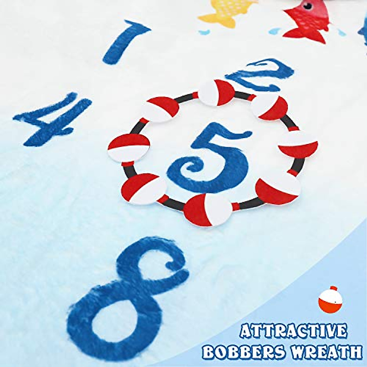 Gone Fishing Baby Monthly Milestone Blanket Little Fisherman Bobber Photo Prop Blanket The Big One Ideas for Newborn Boy and Girl Nursery Décor 40" X 50"