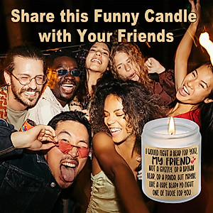 AharHora Friend Gifts for Women, Natural Soy Wax Candles Funny Gifts for Friend, Friendship Gifts for Women Friends, Birthday Gifts for Friend - Friendship Candles