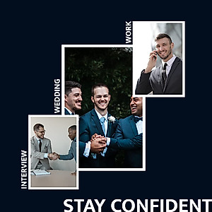 50 Collar Stays for Men's Dress Shirts - Metal Collar Stays for Men, 2 Sizes in a Divided Box (24-2.2 & 26-2.5 inch stays)