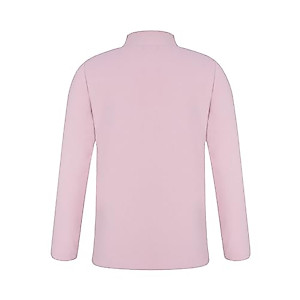 Xnihocha Kids Boys Girls Turtleneck Long Sleeve T-Shirt Printed Thermal Underwear Tops Tee Undershirt Pink 9-10 Years