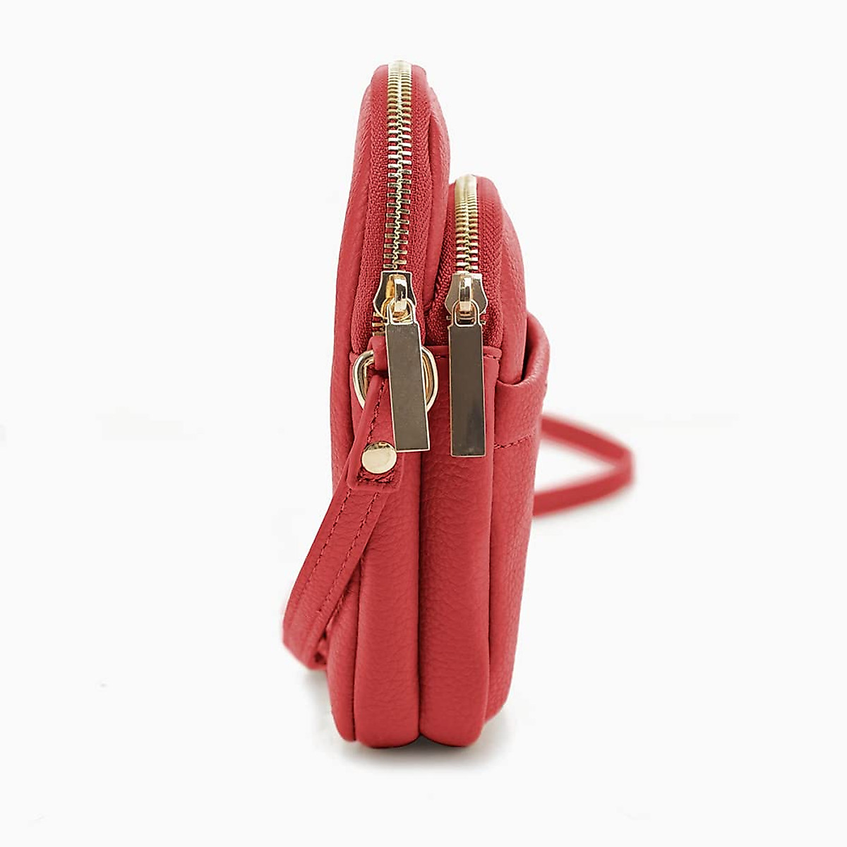 Emperia Double Compartments Small Crossbody Bag with Adjustable Shoulder Strap Front Slip Pocket -RD