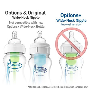 Dr. Brown's Original Wide-Neck Nipple, Level 2 (3m+), 6-Pack