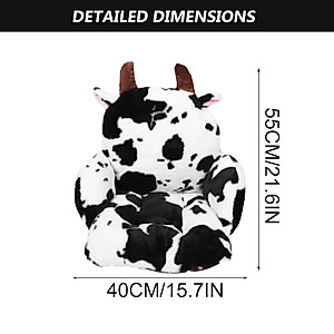 Yardwe Chair Seat Cushion Cow Shape Chair Plush Cushion Warm Comfort Sofa Floor Pillow Bed Cushion for Chair Couch Bed Office Soft Back Support
