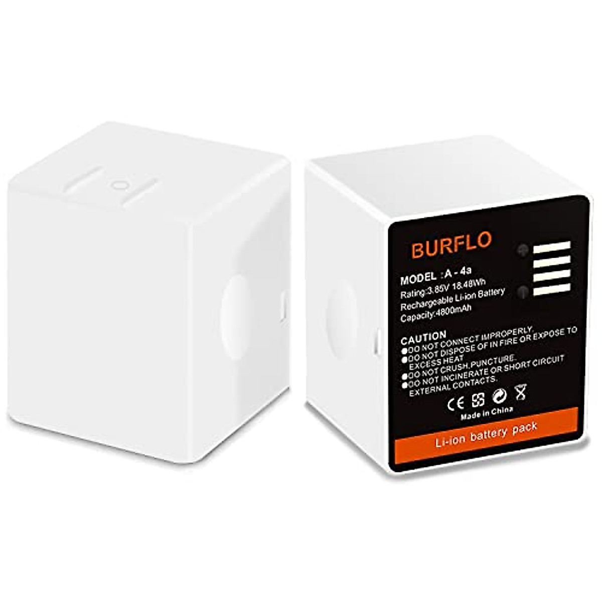 2-Pack Rechargeable Battery for Arlo Pro 3/Pro 4/Ultra/Ultra 2 Camera,Model A-4A,P/N:VMC4040 VMC4040P VMC5040 VMS4240P VMS4340P VMS4440P VMS4640P VMC4350B VMC4050P-100NAS 308-10069-01 VMC4040B100NAS