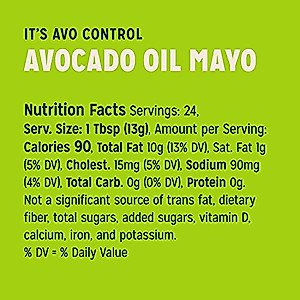 Sir Kensington's Mayonnaise Avocado Oil Mayo 2 Count Keto Diet & Paleo Diet Certified Gluten Free & Non-GMO Project Verified Condiment 12 oz