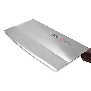 Seki Japan Masahiro Japanese Vegetable & Butcher Cleaver Knife, 175 mm (6.9 inch), Japanese 3 Layers Stainless Steel Kitchen Cutlery, Chef Knives with Natural Wood Handle, Japanese Kitchen Gifts