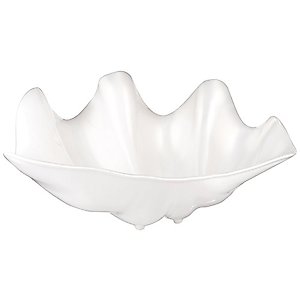 Winco PSBW-5W Shell Bowls, 5-Quart, Pearl,White,Medium