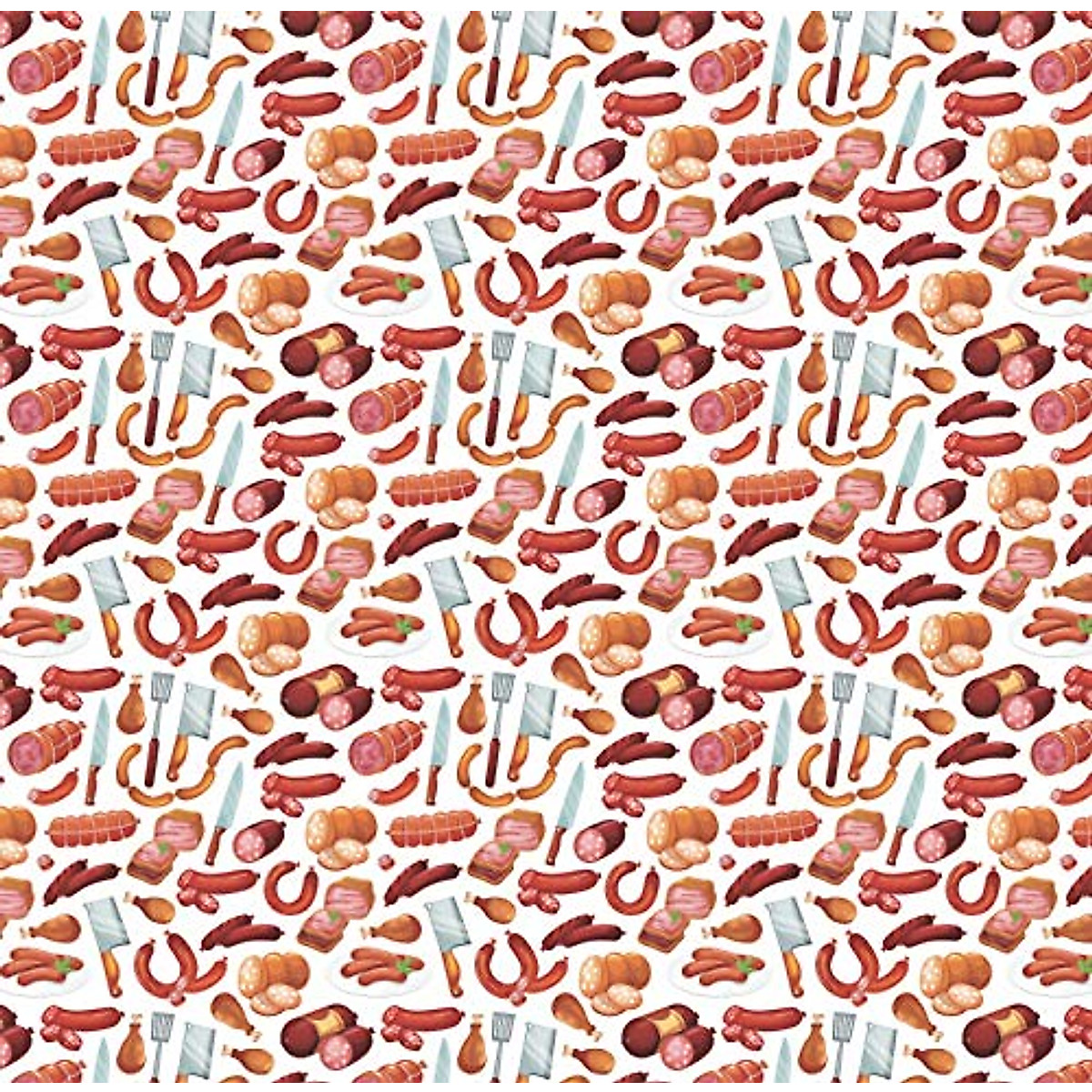 Stesha Party Meat Gift Wrap - Funny Wrapping Paper - Chef Present - 30 x 20 Inch (3 Sheets)