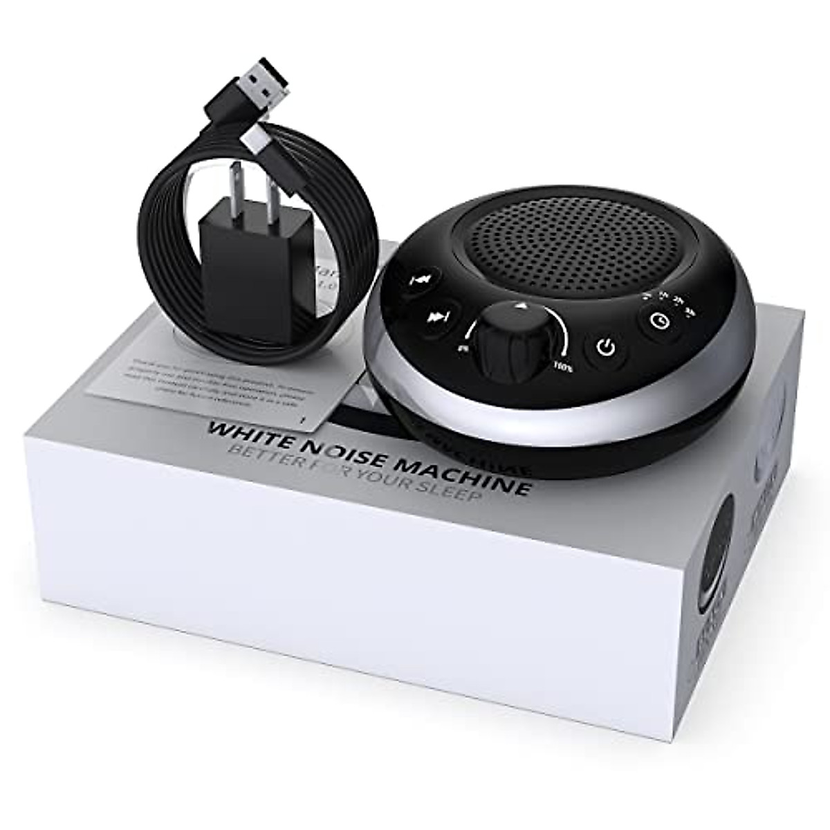 iDealSleep Loud Sound Brown Noise Machine White Noise Machine Nonstop 30 Soothing Sounds for Baby Kids Adults Sleep Pinknoise Machine 36-Level Vol Auto-Off Timer Memory Function for Home Travel Office