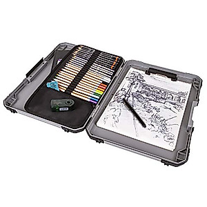 ArtBin 6838AG Sketch Board, Portable Drawing Surface with Internal Art & Craft Storage, Grey