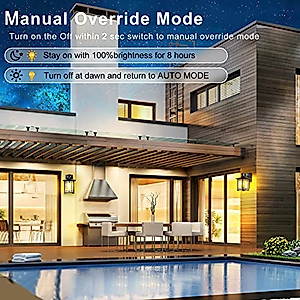 XANGQAN 2 Pack Motion Sensor Outdoor Wall Lights, Dusk to Dawn Lighting, Led Exterior Light Fixture, Anti-Rust Lantern for Front Porch, Waterproof Black Outdoor Wall Sconce for House Garage Patio