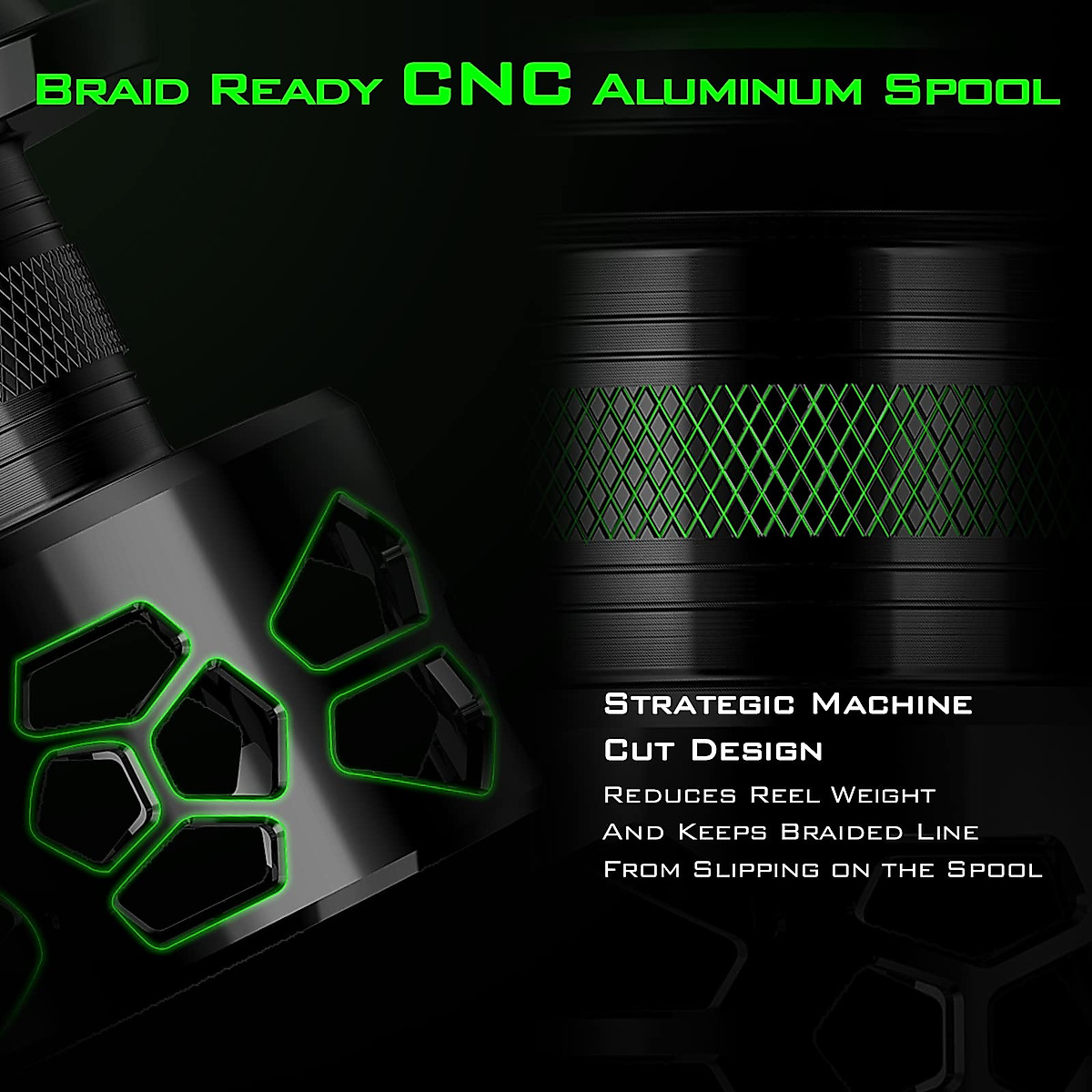 KastKing Zephyr Spinning Reel Green Size 4000,Light to 5.6oz, 7+1BB Smooth Powerful Fishing Reel, Fresh&Saltwater Fishing Reel, Oversized Stainless Steel Main Shaft