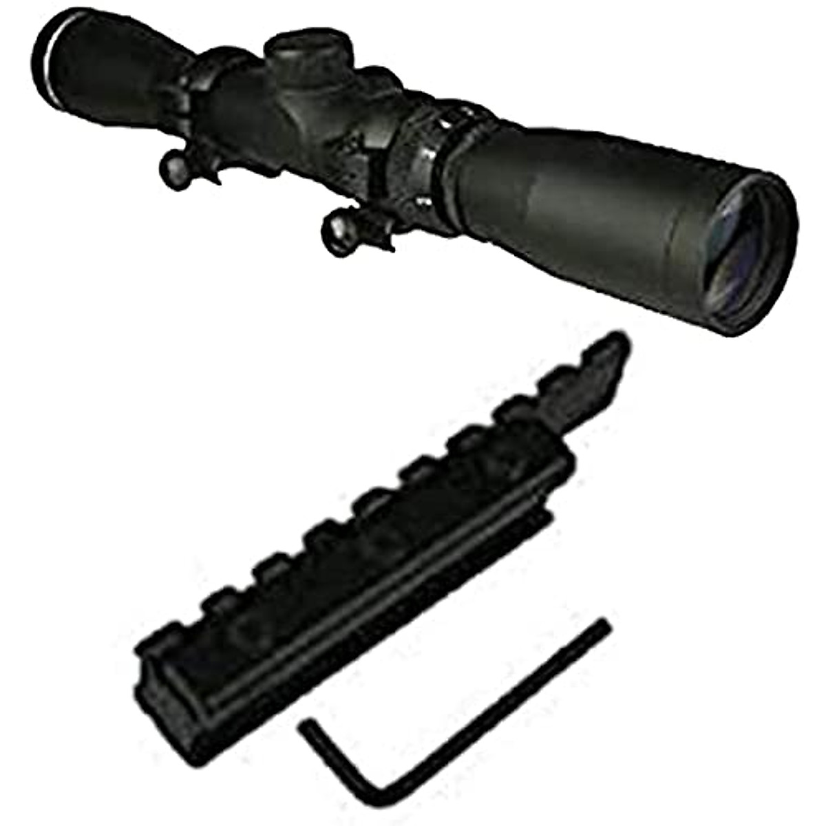 GOTICAL Sports Long Eye Relief Rifles P4 Scope 2-7X32 Fog and Water Resistant + Low Profile Mosin Nagant 11mm Picatinny Rail Adapter Converter 91/30 Model Scope Weaver Mount Compact Short Durable