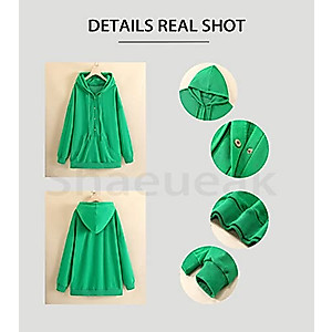 Shaeueak Women Hoodies Lightweight V Neck Sweatshirts Long Sleeve Shirts Loose Fit Sweaters Size Medium Grey