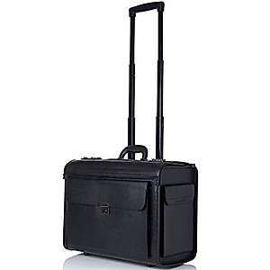 Alpine Swiss Rolling 17" Laptop Briefcase on Wheels Attache Lawyers Case Legal Size