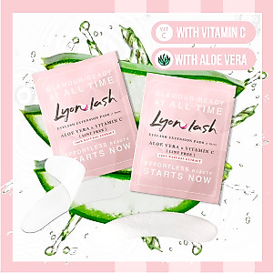 100 Pairs Eyelash Extension Under Eye Gel Pads by Lyon Lash - Lint Free with Aloe Vera Hydrogel Eye Patches, Premium Eyelash Extension Supplies & Beauty Tools, Fit Most Eye Shape, Stick Well