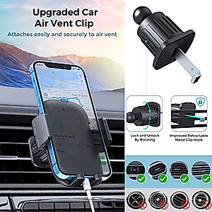 TRONWIN Car Phone Holder Mount 4 in 1 Suction Cup Cell Phone Holder for Car Dashboard Windshield Air Vent Car Phone Mount Dashboard Compatible with iPhone Samsung LG