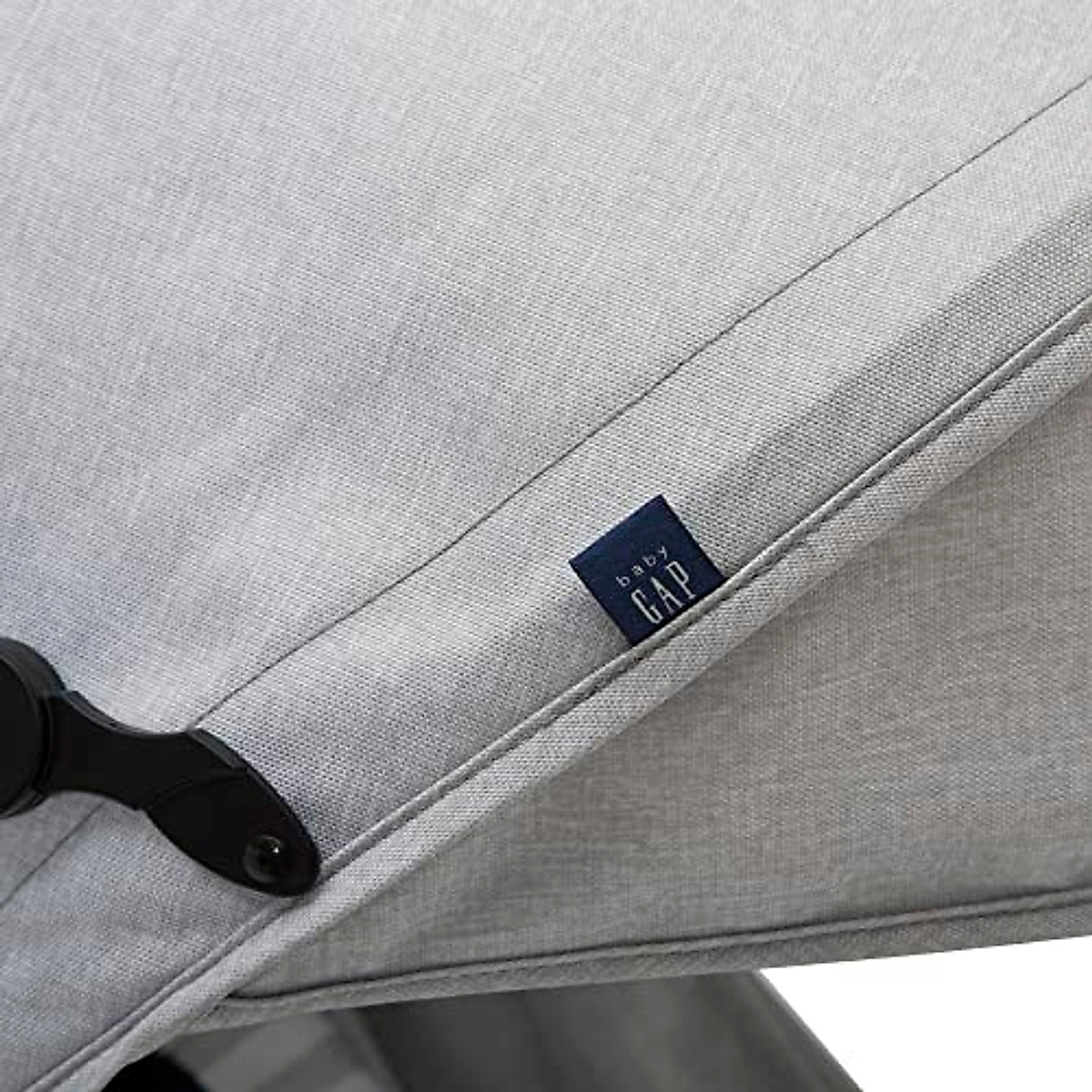 babyGap Classic Stroller - Lightweight Stroller with Recline, Compact Fold & Removable Parent Organizer - Made with Sustainable Materials, Grey Stripes