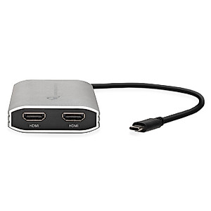 OWC USB-C to Dual HDMI 4K Display Adapter with DISPLAYLINK for Apple M1 Mac or Any Mac or PC with USB-C or Thunderbolt