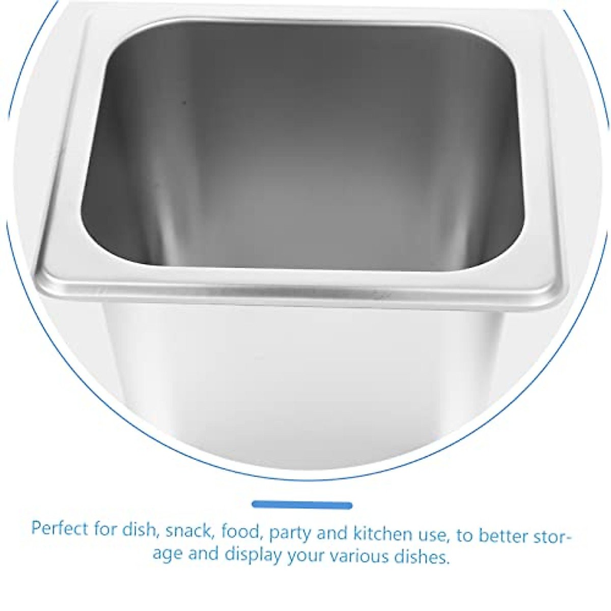 ULTECHNOVO Hotel Dip Bowls Large Serving Bowl Metal Basin Pasta Bowl Metal Mixing Bowls Table Tray Chafing Dishes Fruit Basin Steam Water Pan Buffet With Cover Food Stainless Steel