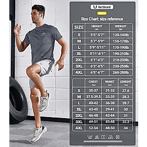 NORTHYARD Men's UPF 50+ UV Sun Protection Shirts SPF Quick Dry Short Sleeve T-Shirts for Hiking Fishing Swim Rash Guard Cloud 2XL