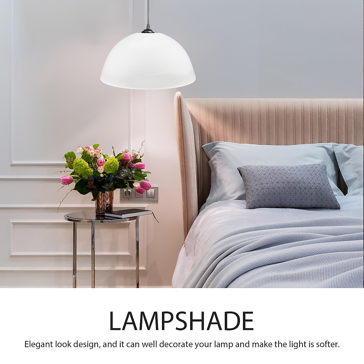 Abaodam 2pcs frosted glass lampshade Chandelier Lamp Shades globe chandelier ceiling lamp shade glass light covers wall LED Pendant Lamp Shade lamp shade white wall lamp shade indoor