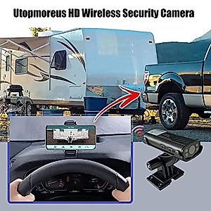Utopmoreus HD Wireless Security Cameras, Beelamour Reverse Hitch Guide Camera, Rvstrailer Wireless Backup & Hitch Camera, Magnetic Reverse Hitch Guide Camera, Waterproof Night Vision Camera (1PCS)