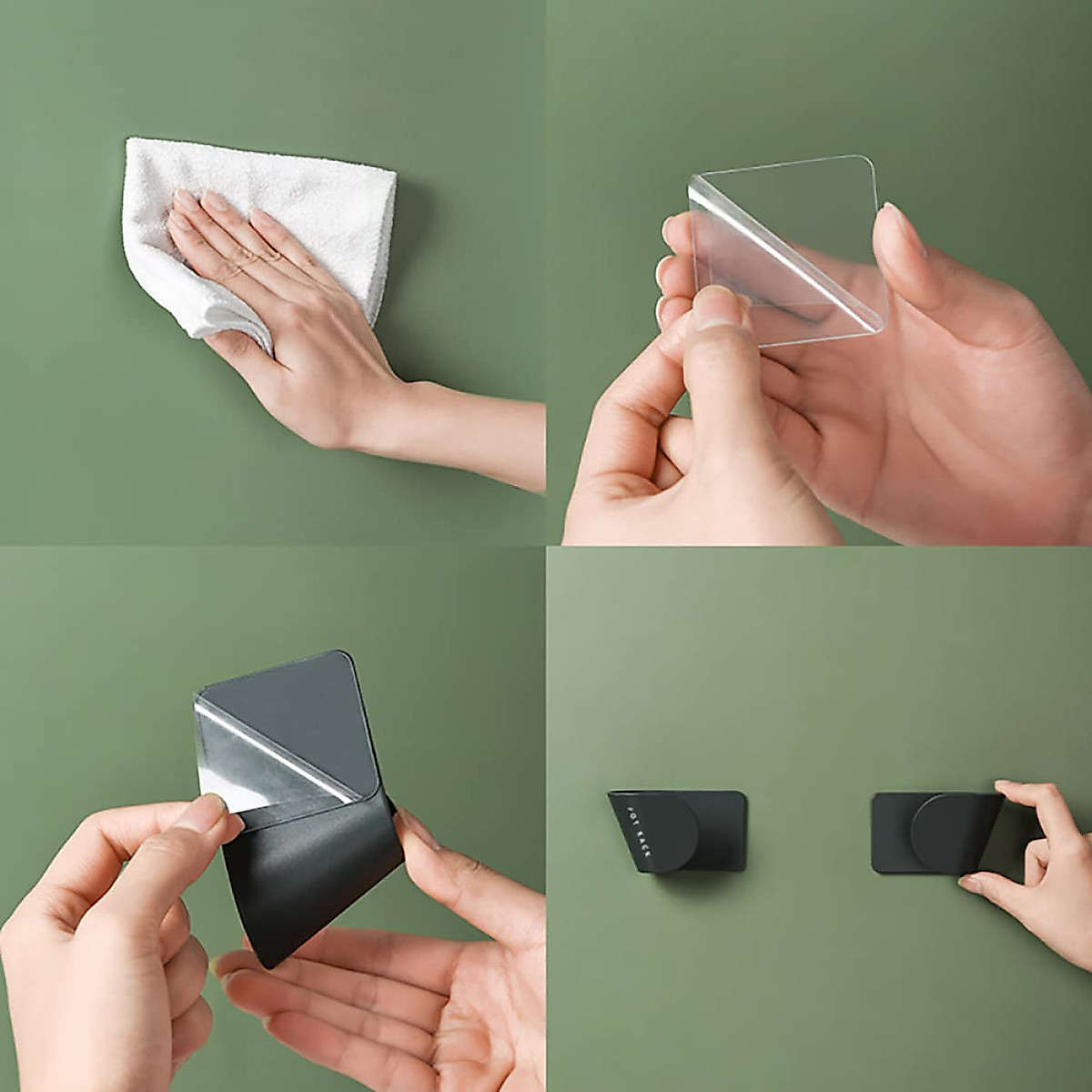 Luxshiny 3 pairs Kitchen Wall- Utensils Lid Hanging Pot Pan Cover Rack Wall Holder Cutting Stand Adhesive Cabinet Mount Cookware Holders Mounted Hangers Wall-mounted Free for Organizers