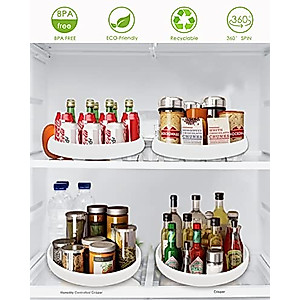 1pc 2 Tier Lazy Susan and 2pcs 1 Tier Lazy Susan Organizer for Cabinet