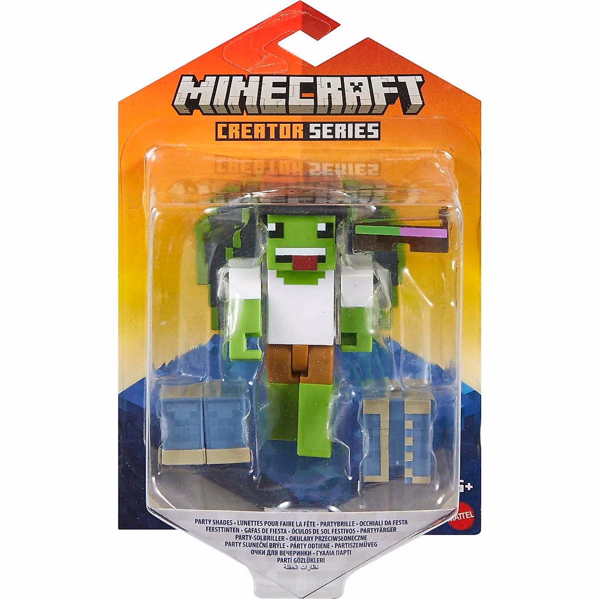 Mattel Minecraft Creator Series Party Shades Figure, Collectible Building Toy, 3.25-inch Action Figure with Accessories, Gift for Ages 6 Years & Older